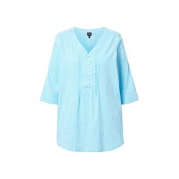 Ulla Popken Tunika Damen Gr&ouml;&szlig;e XXL/XXXL himmelblau / wei&szlig;