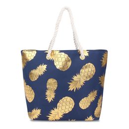 Normani Strandtasche Damen Gr&ouml;&szlig;e One Size blau / gold