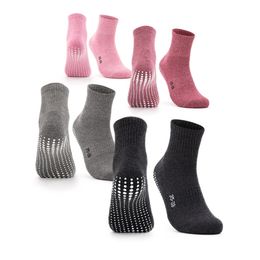 Occulto Sportsocken 'Stopper Madeleine' Damen Gr&ouml;&szlig;e 35/38 grau / rosa / magenta / schwarz