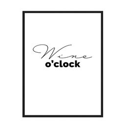 Liv Corday Bild 'Wine O'Clock' Herren Gr&ouml;&szlig;e 30x40 schwarz / wei&szlig;