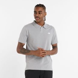 New Balance Poloshirt Herren Gr&ouml;&szlig;e M grau / wei&szlig;