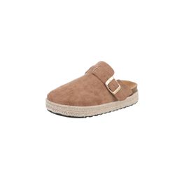 Ital-Design Pantolette Damen Gr&ouml;&szlig;e 41 hellbraun