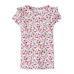 name it Shirt 'Dotta' M&auml;dchen Gr&ouml;&szlig;e 122/128 grasgr&uuml;n / magenta / wei&szlig;