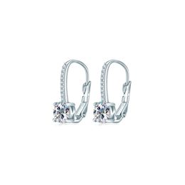 Rougemont Jewellery Ohrringe 'Luxuri&ouml;se Moissanit Creolen Ohrringe 1,0ct' Damen Gr&ouml;&szlig;e One Size silber