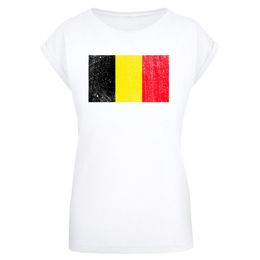 F4NT4STIC Shirt 'Belgium Belgien Flagge' Damen Gr&ouml;&szlig;e 5XL gelb / rot / schwarz / wei&szlig;