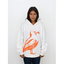 Salzhaut Hoodie 'V&ouml;&ouml;rut' Damen Gr&ouml;&szlig;e M orange / offwhite