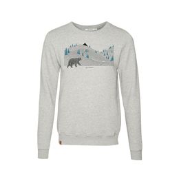 Greenbomb Sweatshirt 'Animal Bearland' Herren Gr&ouml;&szlig;e XS himmelblau / graumeliert / schwarz