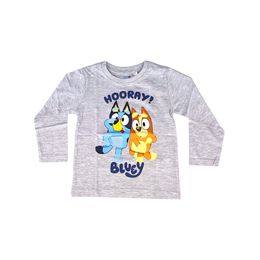 Bluey Shirt 'Bluey & Bingo Langarmshirt' Jungen Gr&ouml;&szlig;e 98 grau