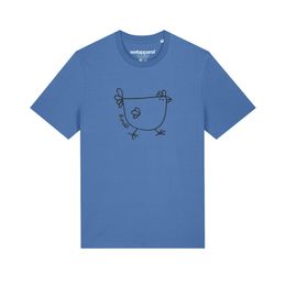 Watapparel T-Shirt ' Le poulet - das Huhn ' Herren Gr&ouml;&szlig;e XS hellblau / schwarz