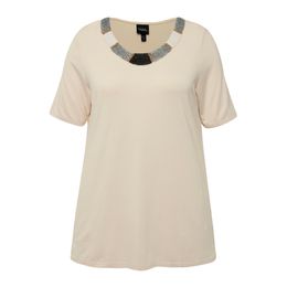 Ulla Popken T-Shirt Damen Gr&ouml;&szlig;e L/XL creme / grau / schwarz / perlwei&szlig;