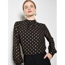 Apricot Bluse Damen Gr&ouml;&szlig;e M gold / schwarz