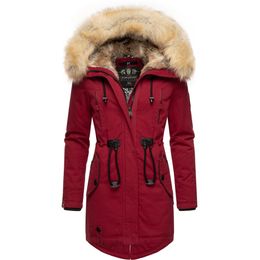 Navahoo Parka 'Bombii' Damen Gr&ouml;&szlig;e XL beige / karminrot / schwarz Winterjacke