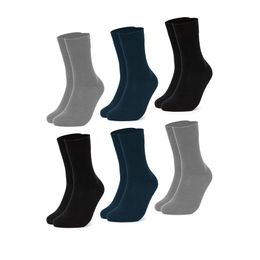 Occulto Socken 'Roland' Herren Gr&ouml;&szlig;e 43/46 navy / rauchgrau / schwarz