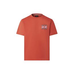 Hackett London T-Shirt 'Heritage' Herren Gr&ouml;&szlig;e XXL dunkellila / dunkelorange / rot / wei&szlig;