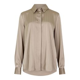 Apricot Satin Self-Stripe Oversized Shirt ' ' Damen Gr&ouml;&szlig;e XXL stone