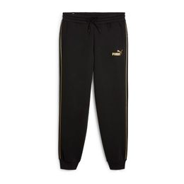 Puma Sporthose 'ESS' Damen Gr&ouml;&szlig;e XL gold / schwarz