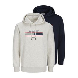 Jack & Jones Jack & Jones Sweatshirt 'JJSouth' Herren Gr&ouml;&szlig;e XS nachtblau / graumeliert / rot / wei&szlig;