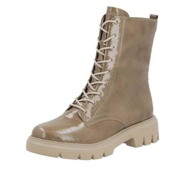 Remonte Schn&uuml;rstiefel 'D1W72' Damen Gr&ouml;&szlig;e 45 beige Winterschuhe