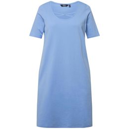 Ulla Popken Kleid Damen Gr&ouml;&szlig;e 62/64 hellblau Winterkleid