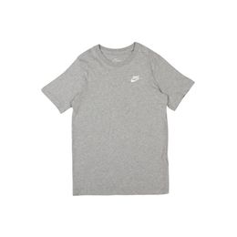 Nike Sportswear T-Shirt Jungen Gr&ouml;&szlig;e 128/138 hellgrau / wei&szlig;