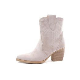 Smile Favorites Cowboystiefel Damen Gr&ouml;&szlig;e 40 beige Winterschuhe