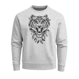 Neverless Sweatshirt 'Tiger' Herren Gr&ouml;&szlig;e XXL grau