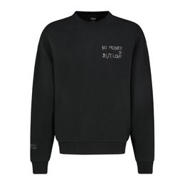 Sublevel Sweatshirt Herren Gr&ouml;&szlig;e S anthrazit / wei&szlig;