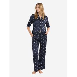 Etam Pyjamahose 'Hailey' Damen Gr&ouml;&szlig;e XS navy / hellbraun / wei&szlig; Winterkleid