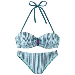 Vivance Bikini Damen Gr&ouml;&szlig;e XS aqua / petrol / dunkellila / wei&szlig;
