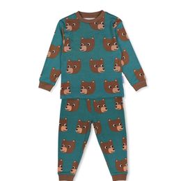 Toby tiger Schlafanzug 'B&auml;ren-Druck' Jungen Gr&ouml;&szlig;e 116 blau