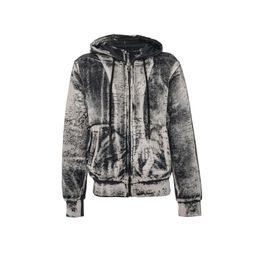 Cipo & Baxx Cipo & Baxx Sweatjacke 'WL379', Tie-Dye-Muster, mit Kapuze, Streetwear, R&uuml;ckenprint Damen Gr&ouml;&szlig;e S anthrazit