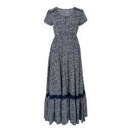 Apricot Sommerkleid Damen Gr&ouml;&szlig;e 36 navy / braun / wei&szlig; Winterkleid
