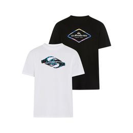 Quiksilver T-Shirt Herren Gr&ouml;&szlig;e S dunkelblau / schwarz / wei&szlig;