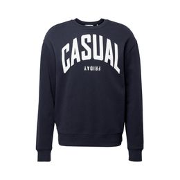 Casual Friday Sweatshirt 'Sage' Herren Gr&ouml;&szlig;e M nachtblau / wei&szlig;