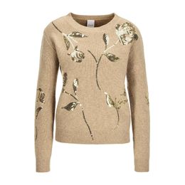 Madeleine Mode Madeleine Pullover Damen Gr&ouml;&szlig;e S/M beige / gold
