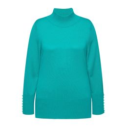 Ulla Popken Pullover Damen Gr&ouml;&szlig;e L/XL aqua / perlwei&szlig;