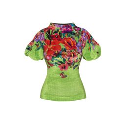 JIORO Bluse 'ACID GREEN LOGO' Damen Gr&ouml;&szlig;e XXL grasgr&uuml;n
