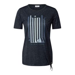 Cecil T-Shirt 'Burn Out' Damen Gr&ouml;&szlig;e XXL navy / taubenblau