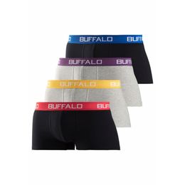 Buffalo Boxershorts Herren Gr&ouml;&szlig;e M gelb / graumeliert / rot / schwarz