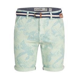 INDICODE Jeans Shorts 'Curtain' Herren Gr&ouml;&szlig;e 31/32 cyanblau / pastellgr&uuml;n