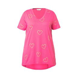 MIAMODA Shirt Damen Gr&ouml;&szlig;e 10XL gelb / pink