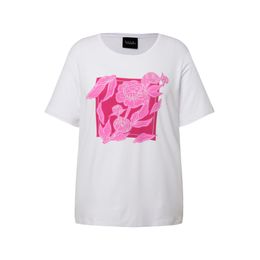 Ulla Popken Shirt Damen Gr&ouml;&szlig;e M/L pink / wei&szlig;