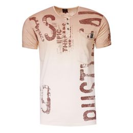 Rusty Neal T-Shirt Herren Gr&ouml;&szlig;e M hellbeige / dunkelbeige