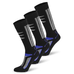 Normani Socken M&auml;dchen Gr&ouml;&szlig;e 35/38.5 blau / graumeliert / schwarz