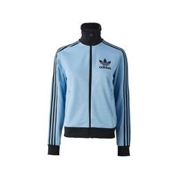 Adidas Originals Textil Sweatjacke 'CLASSIC' Damen Gr&ouml;&szlig;e XXXL/4XL hellblau / schwarz