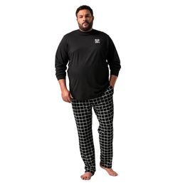 Men Plus Schlafanzug Herren Gr&ouml;&szlig;e 8XL schwarz / wei&szlig;
