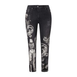 Angel of Style Jeans Damen Gr&ouml;&szlig;e 37/38 black denim / wei&szlig;