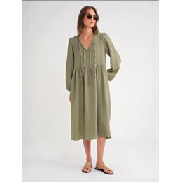 Mixray Kleid Damen Gr&ouml;&szlig;e 36 khaki Winterkleid