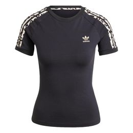 adidas originals T-Shirt 'Leopard 3-Stripes' Damen Gr&ouml;&szlig;e M/L sand / schwarz