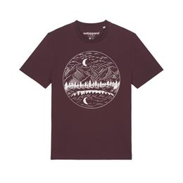 Watapparel T-Shirt Herren Gr&ouml;&szlig;e L dunkelrot / wei&szlig;